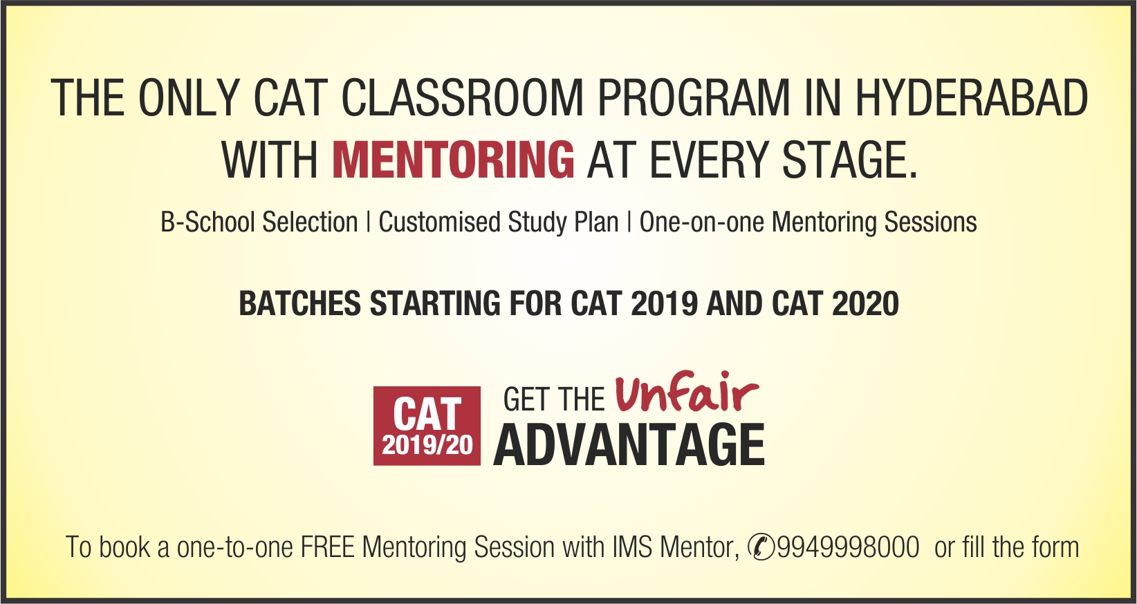CAT 2018 & 2019 coaching at IMS Hyderabad